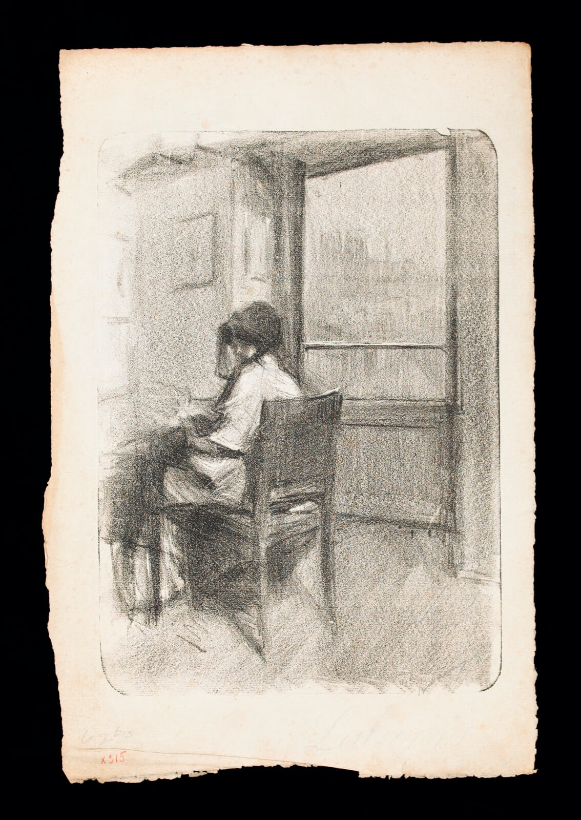 Veiled Woman Sitting by a Window - Liss Llewellyn